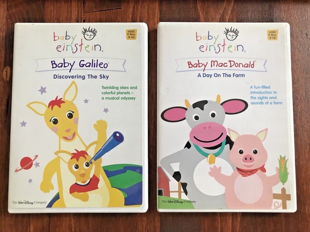 BABY EINSTEIN ORIGINAL DVDs Galileo Sky & MacDonald Farm Set of 2 $17. ...