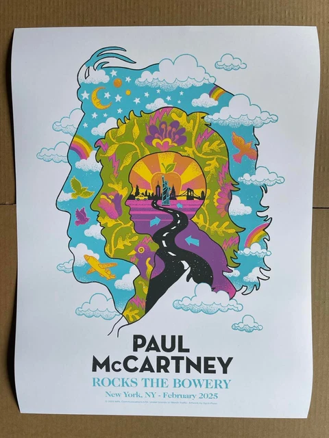 PAUL MCCARTNEY 2025 Bowery poster lithograph NYC Artist Proof official ...