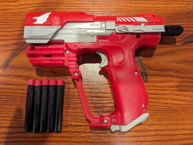 MATTEL BOOMCO HALO UNSC Magnum M6 Blaster RED Dart Gun - Complete $89. ...
