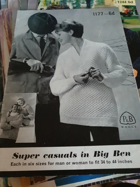 P&B KNITTING PATTERN in Big Ben for him and her - 34 - 44" - 1177 EUR 1 ...