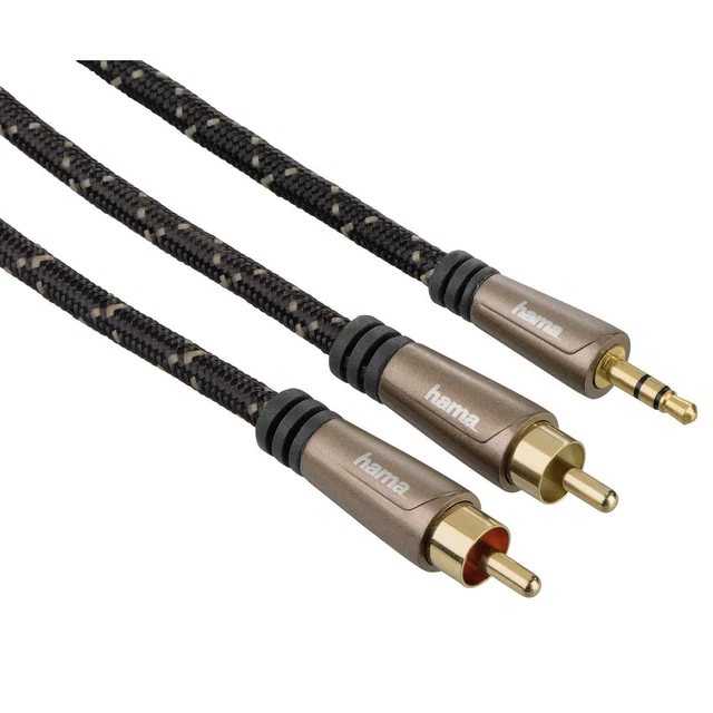 HAMA HQ 3M Câble Adaptateur Aux 3,5mm Prise Jack Sur 2x Rca Câble Rca ...
