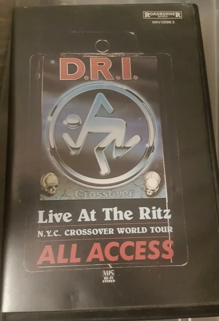 D.R.I 'LIVE AT The Ritz' Vhs Video Tape *Vgc* 1988 Crossover Tour ☆H ...