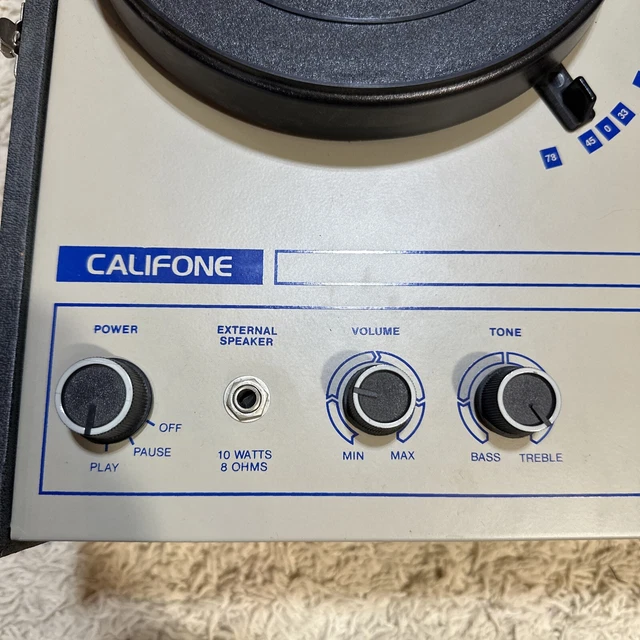VINTAGE CALIFONE 1430C Portable Record Player Turntable Phonograph with ...