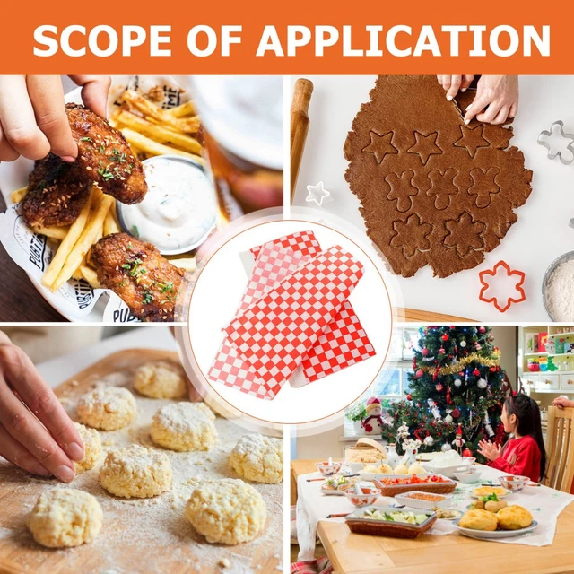 100 SHEETS FOOD Wrapping Paper Lace Oil-absorbing Oil-Proof Sandwich ...
