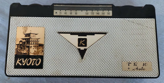 RARA TRANSISTOR RADIO Kyoto TR-10+Auto, cantinara, 1966 circa, made in ...