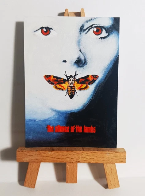 THE SILENCE OF the Lambs movie poster 1991 ACEO Original PAINTING by ...