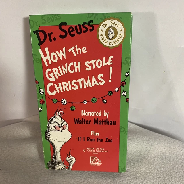 DR. SEUSS HOW the Grinch Stole Christmas VHS, 1997 Holiday Movie £3.36 ...