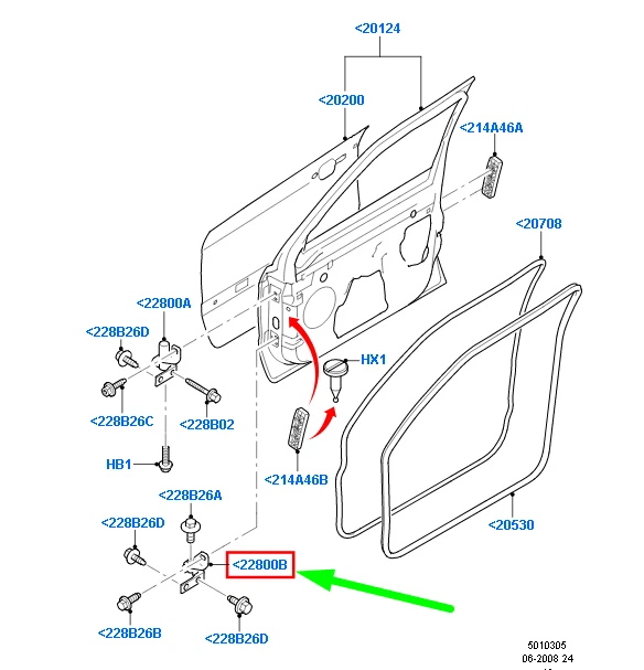 Ford CharniÈre InfÉrieure Mk4 1778348 6m21 U22810 Ae De Porte Avant Droite Eur 52 10 Picclick Fr