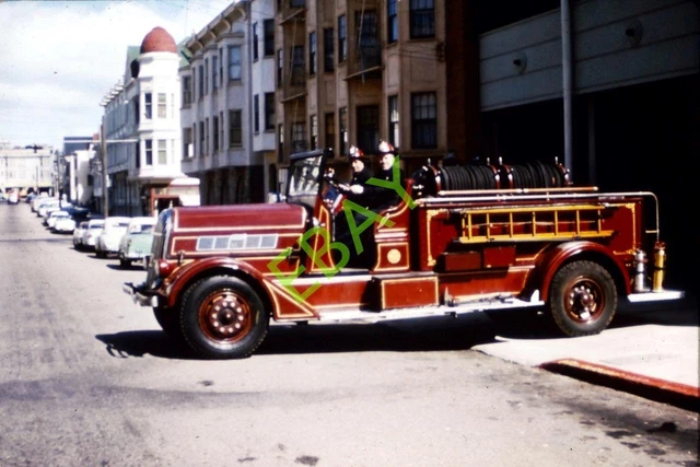 SFFD SAN FRANCISCO Fire Apparatus SLIDE: Tank Wagon-9 1938 FAGEOL $4.99 ...