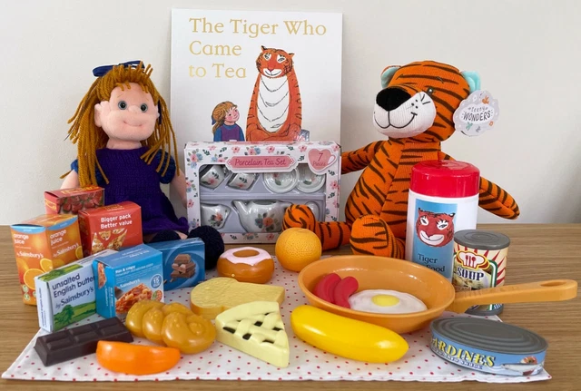 THE TIGER WHO Came To Tea Story Sack New Book Tea Set Teaching Resource ...
