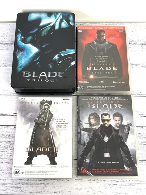 BLADE TRILOGY DVD Collectors Tin Box Set Blade + Blade II + Blade Trinity Reg 4 £31.43 - PicClick UK