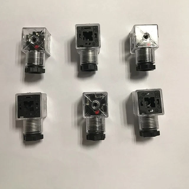HYDRAULIC SOLENOID VALVE Plug Led Indicator Light AC 220V,DC 24V DC12V ...