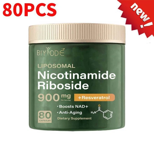 NICOTINAMIDE RIBOSIDE +RESVERATROL NAD+ Supplements 900mg Anti~Aging ...