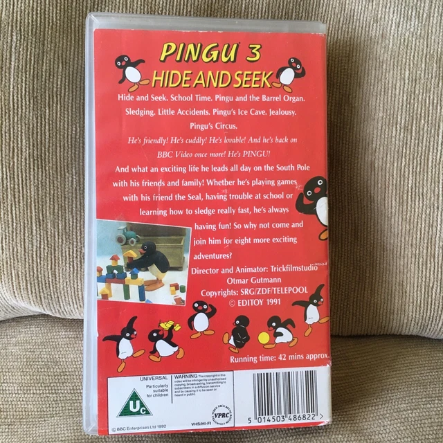 PINGU 3 - Hide And Seek (VHS/H, 1992) £6.99 - PicClick UK