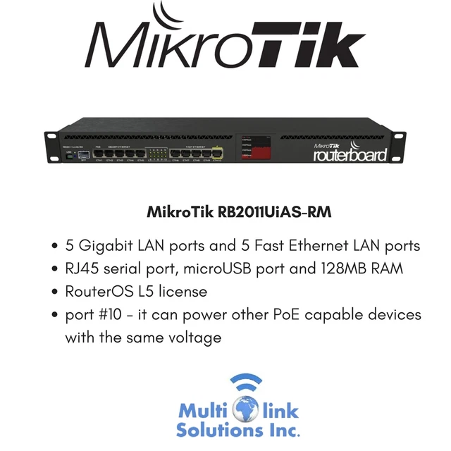 CARTE DE ROUTEUR Mikrotik 2011UiAS RM RB2011UiAS-RM (remplacer 2011UAS ...
