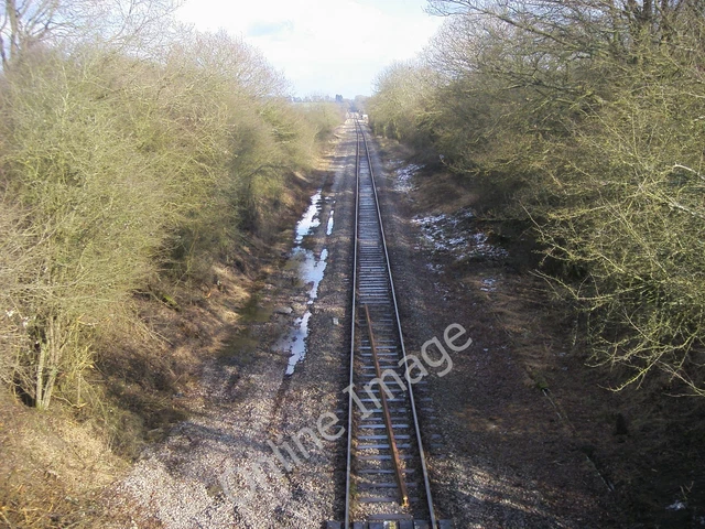 PHOTO 12X8 RAILWAY Line Calvert Railway Line heading up past Shepherd ...
