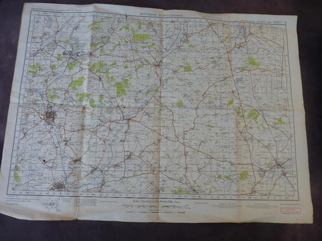 WW2 RAF - Original Military Map Chart Of English Cities - 1940 Edition ...