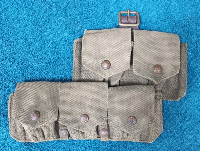 WW1 BRITISH WEBBING 08 Pouches 14 Pattern Conversion for combat. £350. ...
