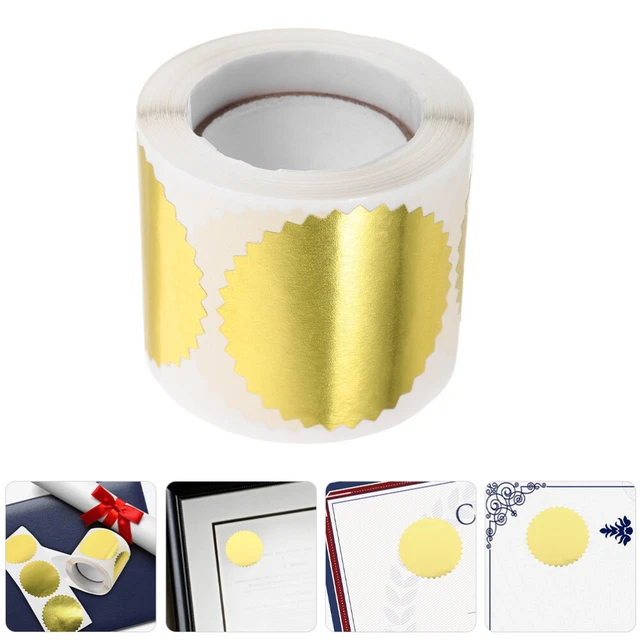 2 ROLLS OF Adhesive Certificate Medals Stickers Embossed Seals Medals ...