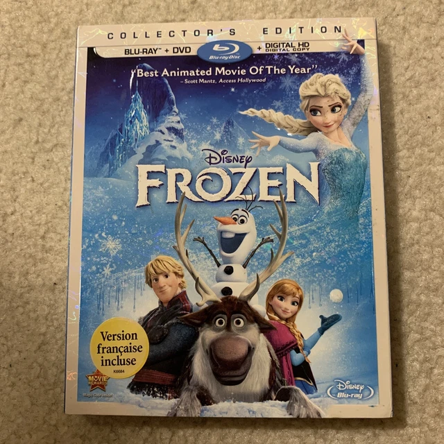 DISNEY FROZEN MOVIE Blu-Ray DVD Collector's Edition Elsa Anna Olaf ...