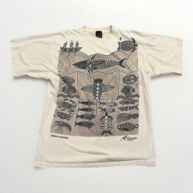 CHURINGA AUSTRALIA TEE T Shirt Native Aboriginal Art Men's XL Ocean ...