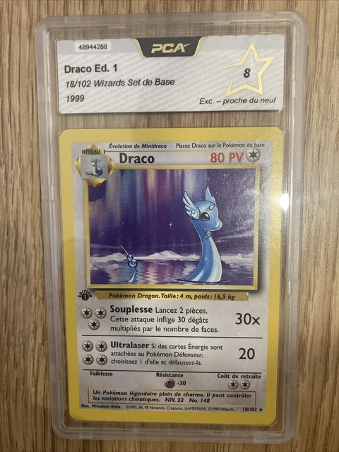 CARTE POKÉMON DRACO Edition 1 18/102 Set De Base PCA 9 EUR 5,50 ...