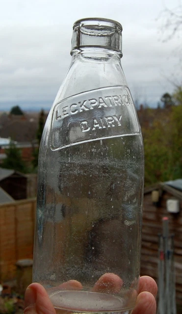 MILK BOTTLE : lovely 1950's Leckpatrick dairy £6.99 - PicClick UK