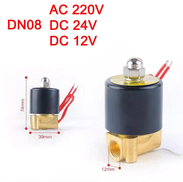 DN8-DN50 DC/AC 12/24/220V Electric Solenoid Valve Normally Closed Water ...