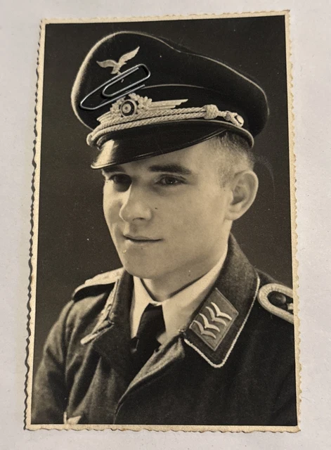 LUFTWAFFE OFFIZIER SOLDAT Bursche Truppe Einheit Original Fotopostkarte ...