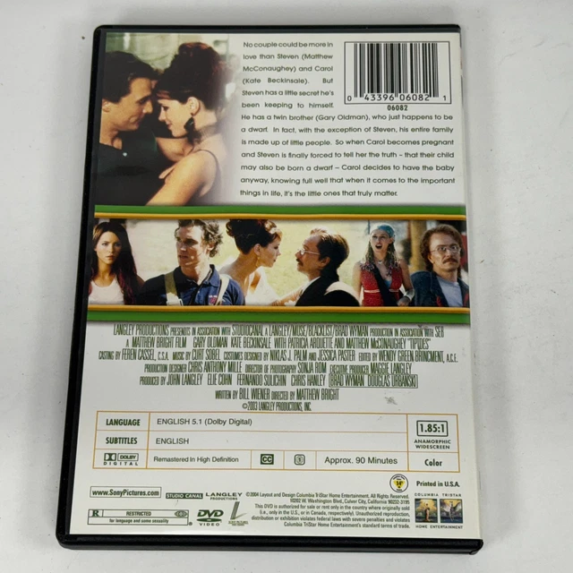TIPTOES DVD 2004 OOP W. Insert Matthew McConaughey Gary Oldman Kate ...