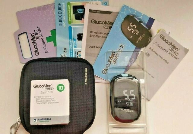 GLUCOMEN AREO 2K Blood Glucose & Ketones Monitor/Meter/System - **BRAND ...