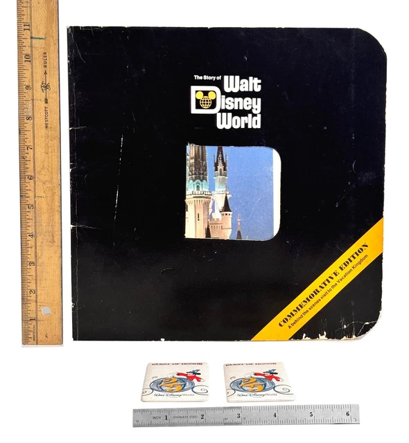 THE STORY OF Walt Disney World Comm. Ed Souvenir Book w/ 2 Day Passes ...