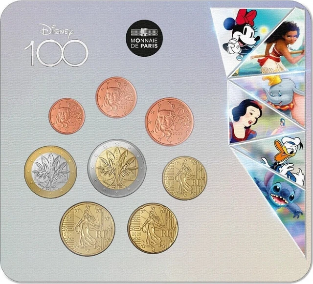 MINI SET EURO Disney Monnaie De Paris 2023 100 ième anniversaire EUR 75 ...