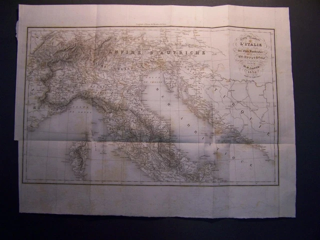 CARTA GEOGRAFICA ITALIA Carte Routiere de L'Italie 1836 EUR 100,00 ...