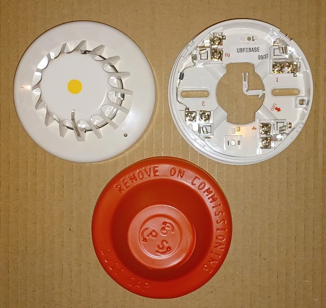 FIXED HEAT DETECTOR 77°C Class BS With FREE Base Menvier Eaton Cooper ...