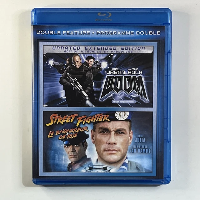 DOOM/STREET FIGHTER (BLU Ray, 2013) Double Feature, OOP, Mint Condition ...