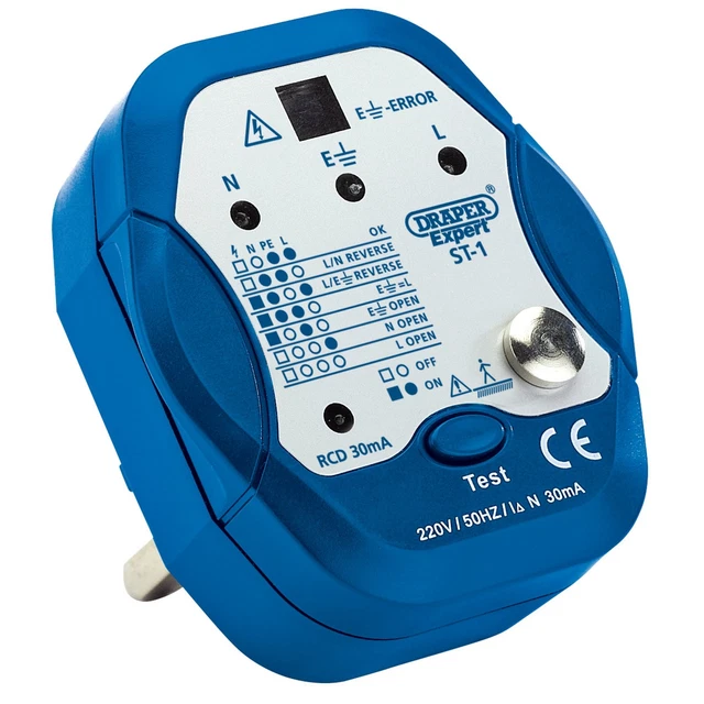 TESTEUR DE PRISE Draper Expert 13A Et RCD Avec Bouton De Test 22278 EUR ...