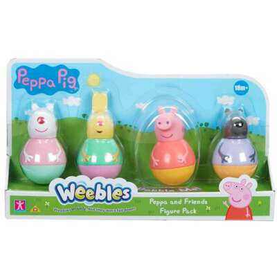 PEPPA PIG WEEBLES Figure Pack Includes Suzy Sheep Danny Dog and Rebecca ...