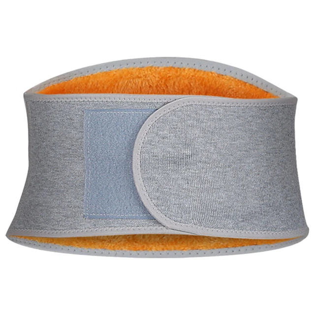 HEATED BACK SUPPORT Belt Thermal Plush Lumbar Band Waist Brace Warm £11 ...