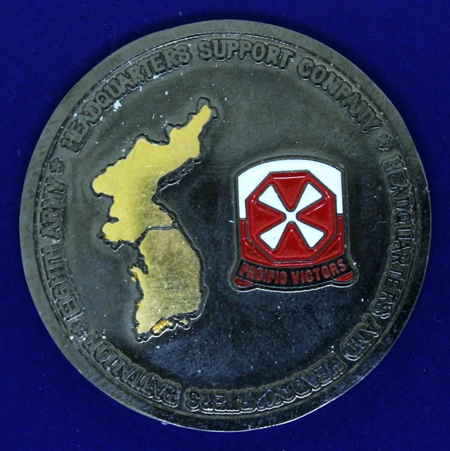 US ARMY HEADQUARTERS Support Company 8th Army Challenge Coin C-28 £13. ...