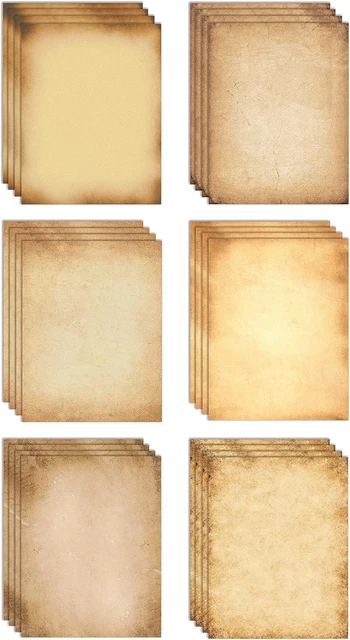 STATIONERY PAPER, 100 Sheets, Aged Look Vintage Antique Old Fashion ...