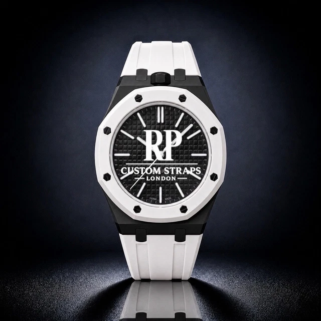 SWATCH X AP Royal Pop Custom Wrist Watch Strap - Mod Kit Hybrid WHITE ...