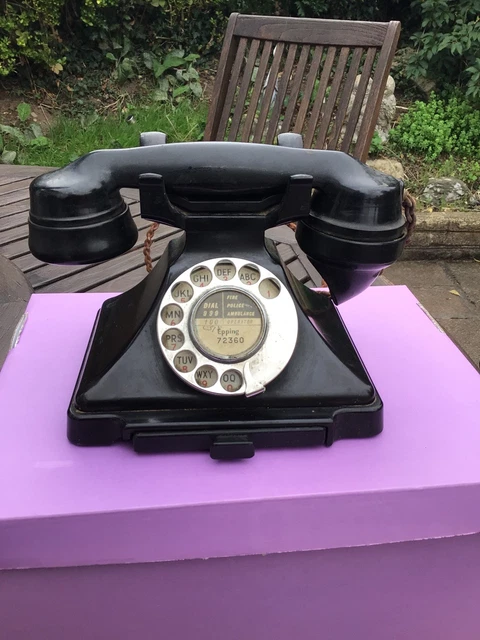 VINTAGE GPO Bakelite Telephone Rotary Dial Pyramid Model with Drawer £ ...