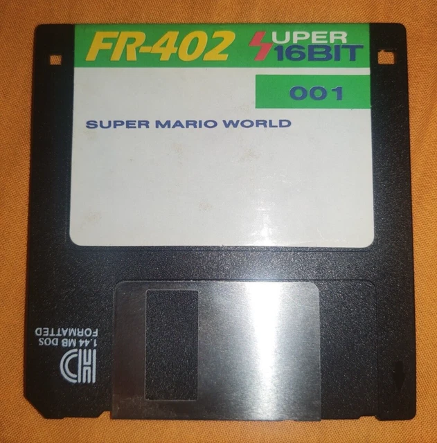 RARE THAI FLOPPY Disk Game Super Mario World Console Family FR-402 ...