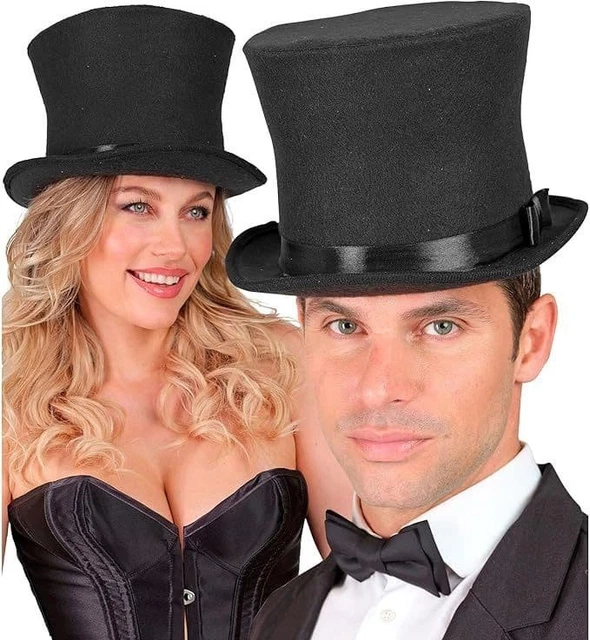 MENS BLACK TOP Hat Fancy Dress Costume Accessory £18.45 - PicClick UK