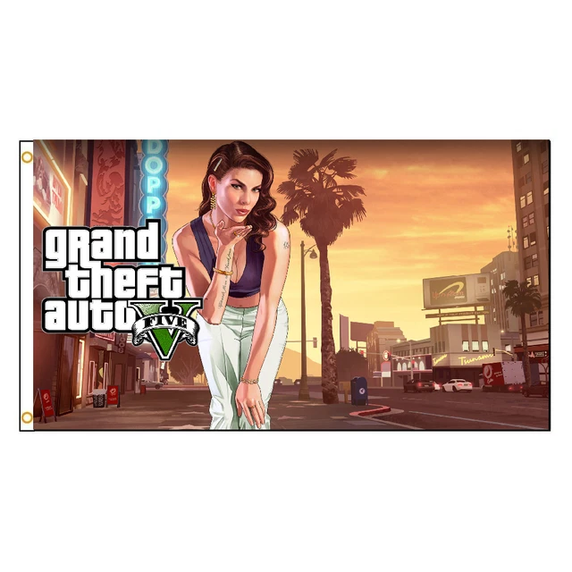 GTA 5 LOADING screen Flag Banner 3x5 feet 90 x 150 cm Large Flag £14.99 ...