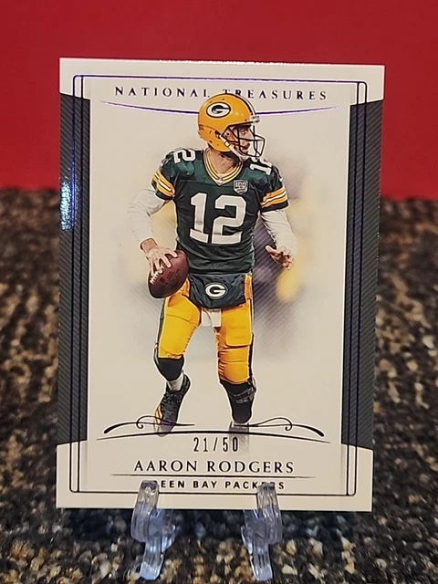 2018 PANINI NATIONAL Treasures violet 21/50 Aaron Rodgers #34 EUR 4,64 ...