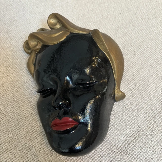 VINTAGE 1930S ART Deco Leonardi Plaster Wall Mask £57.90 - PicClick UK