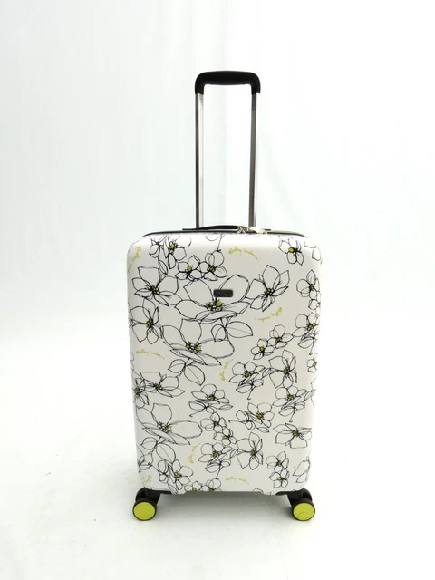 RADLEY SUITCASE HOLD Luggage 4 Wheel Large Linear Flower White Green £ ...
