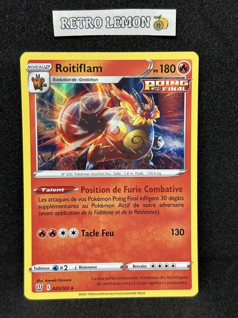 CARTE POKÉMON - Roitiflam 025/163 - HOLO - EB05: Styles de Combat ...